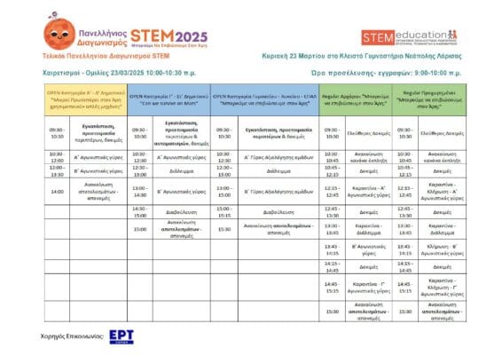 Πανελλήνιος Διαγωνισμός STEM 2025 - STEM Education